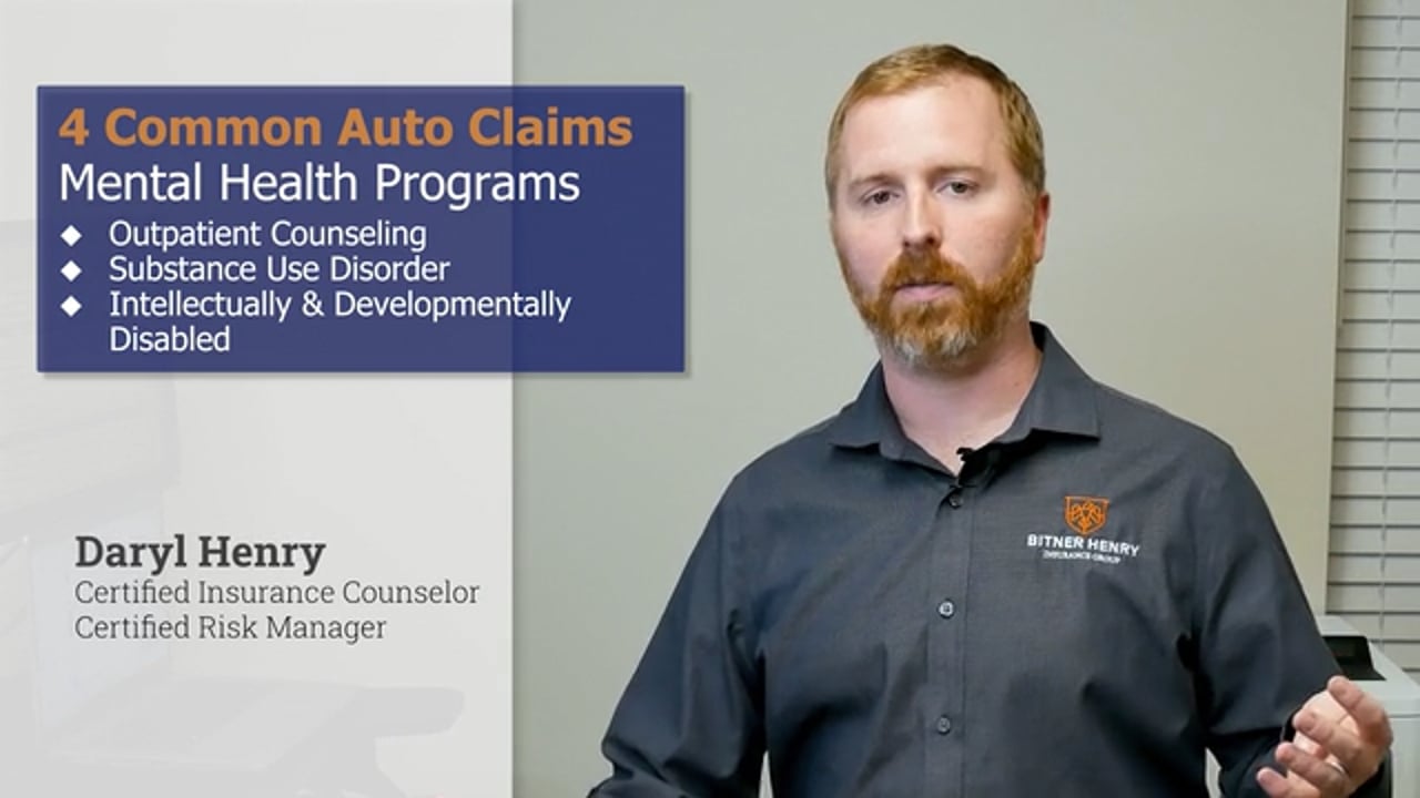 4 Most Common Auto Claims in a Mental Health Program - Bitner Henry Insurance Group